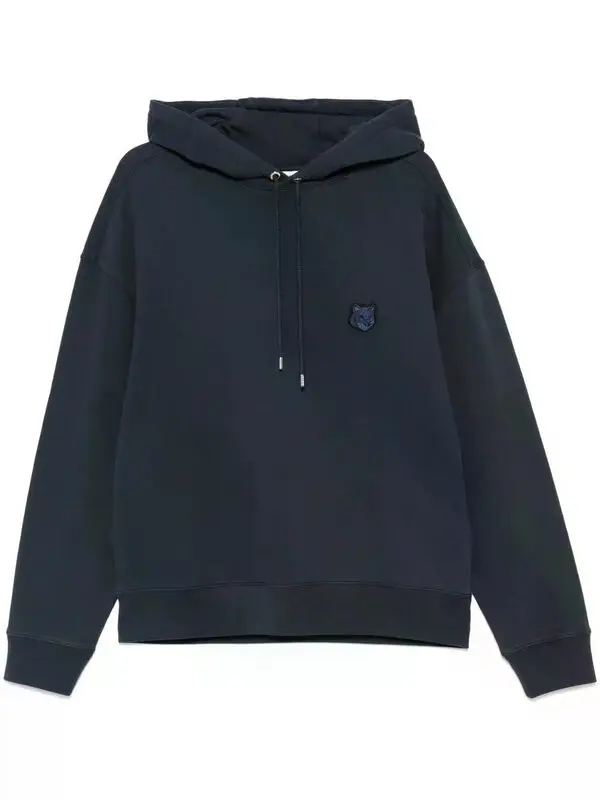 Maison Kitsuné Bold Fox Head-patch Hoodie - Blue