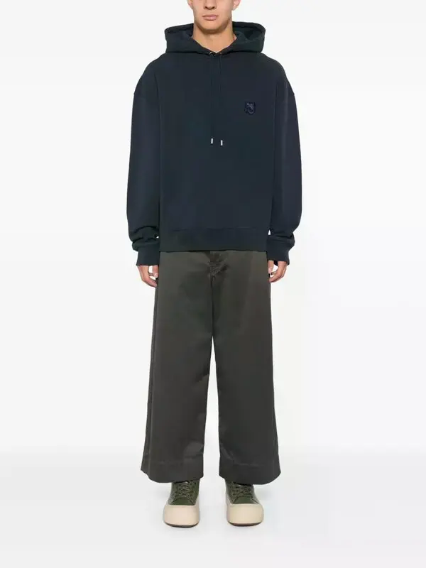 Maison Kitsuné Bold Fox Head-patch Hoodie - Blue