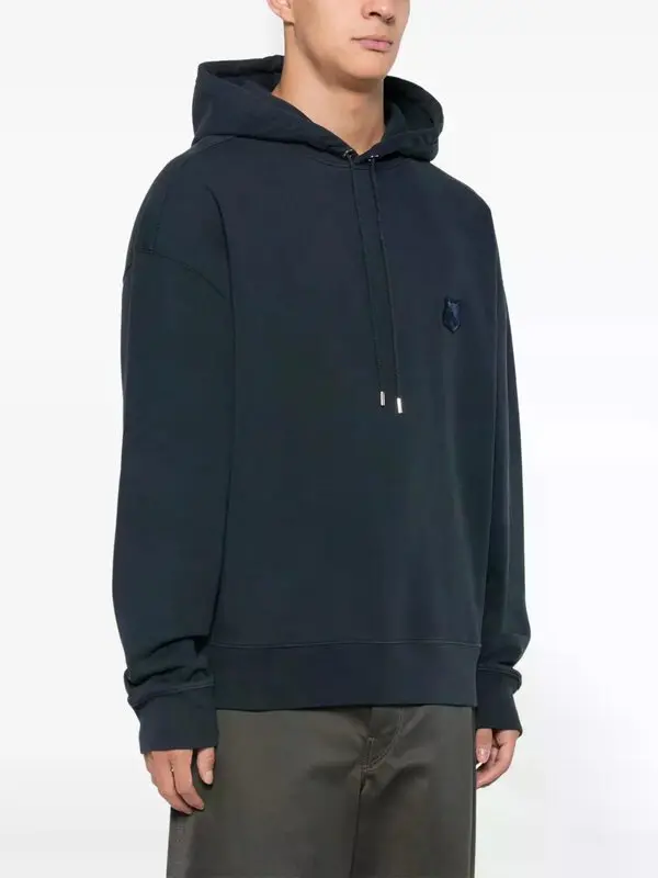 Maison Kitsuné Bold Fox Head-patch Hoodie - Blue