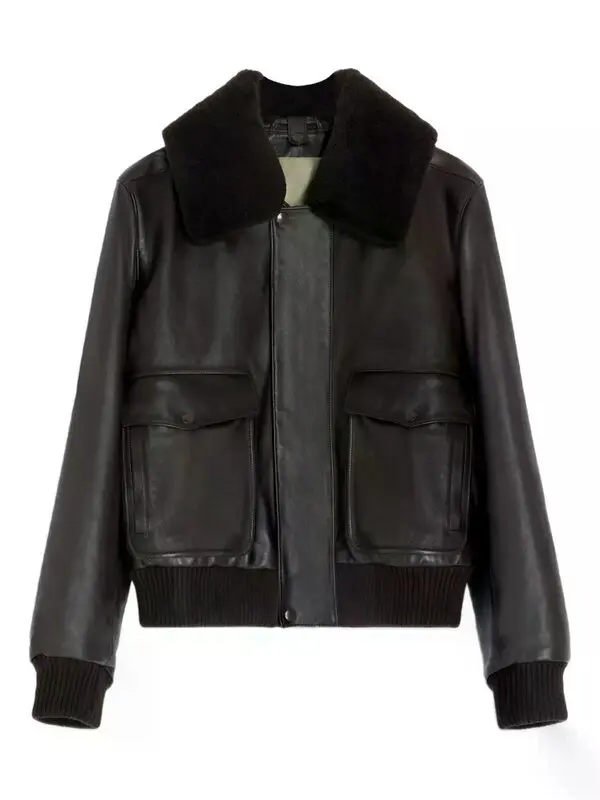 LEMAIRE Fur-collar Leather Jacket