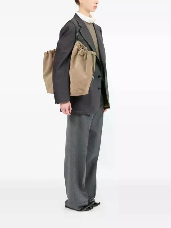 MAISON MARGIELA Suede Slouchy Tote - Neutrals
