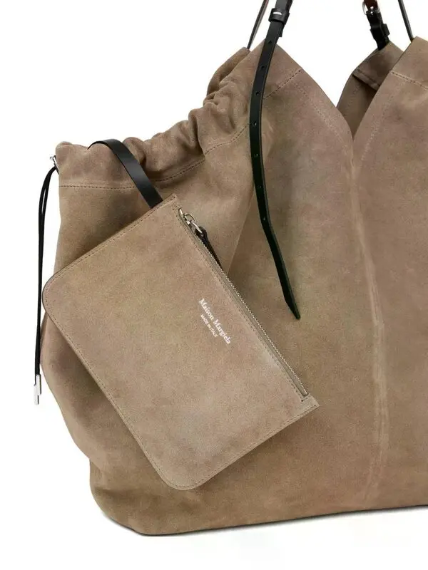 MAISON MARGIELA Suede Slouchy Tote - Neutrals