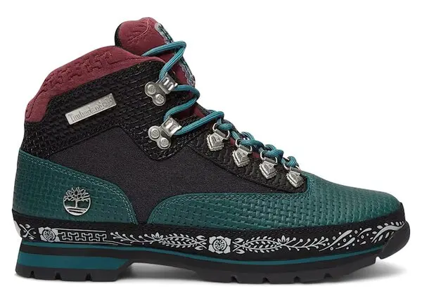 Timberland Euro Hiker Mid Lace Up Dia De Los Muertos - Teal
