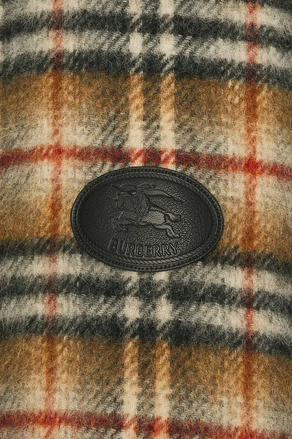 Burberry Overshirt In Brown - Beige Check