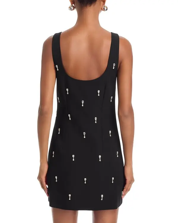 Aqua Crystal Embellished Shift Dress