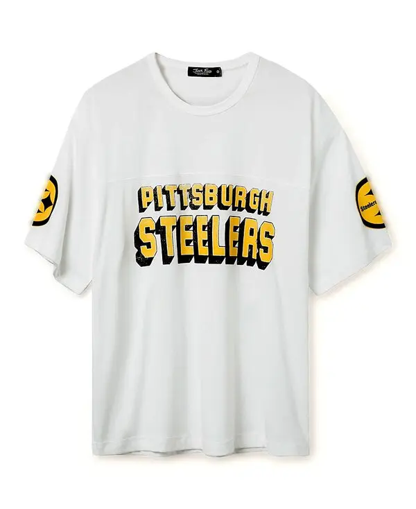 Junk Food Clothing Nfl Pittsburgh Steelers Halfback Jersey Tee - Vintage White