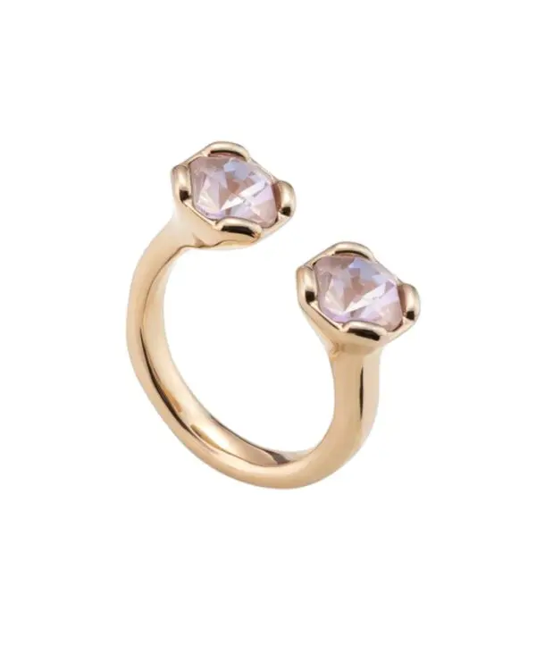 UNODE50 Twin Crystal Ring