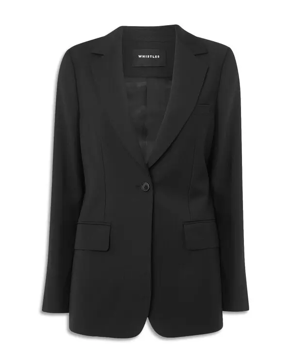 Whistles Single Breasted Wool Blend Blazer