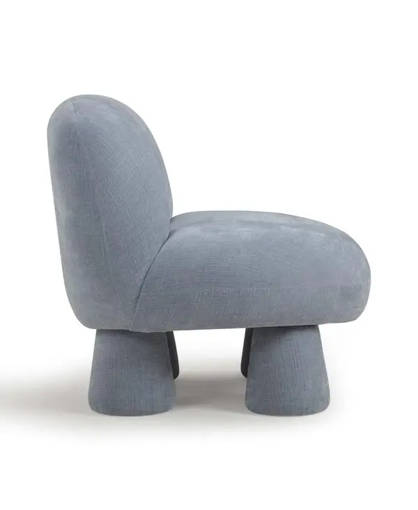 TOV FURNITURE Stomp Upcycled Chenille Accent Chair - Blue