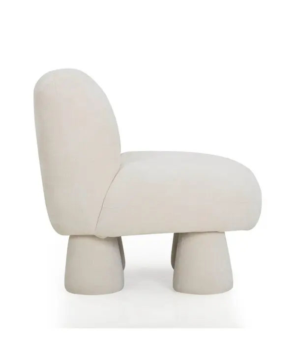 TOV FURNITURE Stomp Upcycled Chenille Accent Chair - Cream