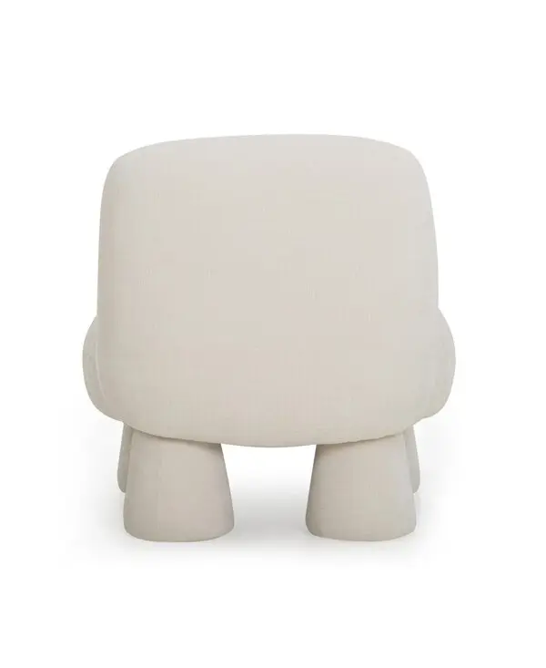 TOV FURNITURE Stomp Upcycled Chenille Accent Chair - Cream