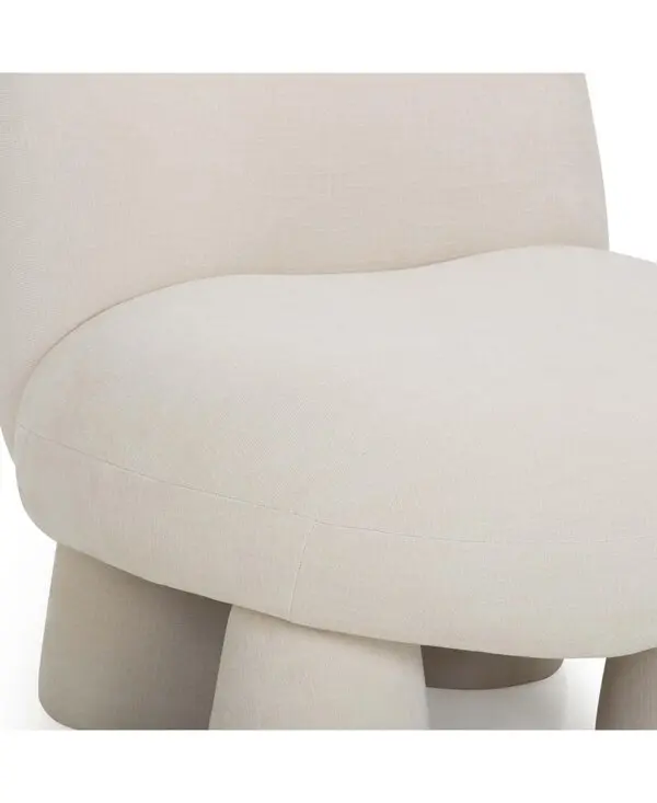 TOV FURNITURE Stomp Upcycled Chenille Accent Chair - Cream