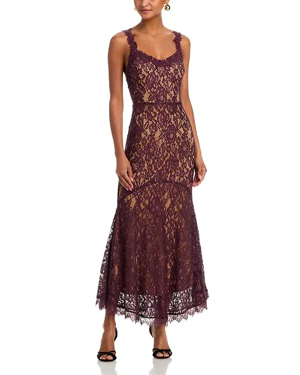 Aqua Stretch Lace Tank Maxi Dress