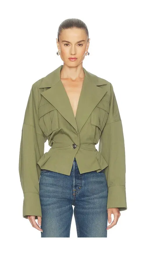 CAMILA COELHO Mari Jacket - Sage