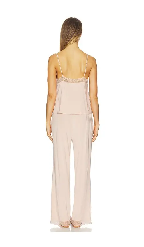 Eberjey Kari Cami & Pant Pj Set In Pink
