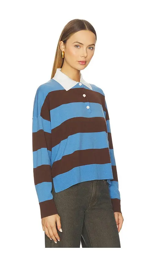 Simkhai Carson Rugby Polo Top - Horizon Stripe
