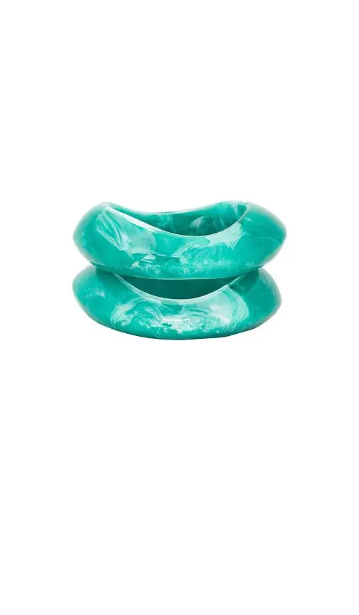 8 Other Reasons Dream State Bangles Set - Jade Green & Marble Set