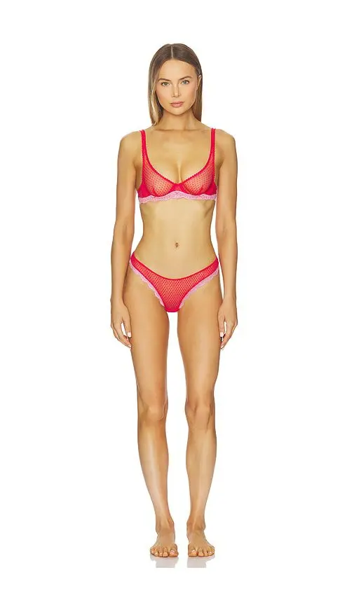 Free People X Intimately Midweek Thong In In Red