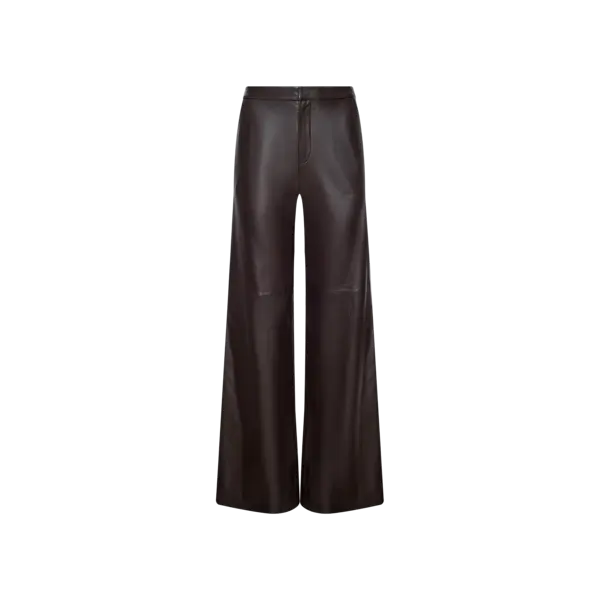 L'Agence Livvy Leather Trouser - Chocolate