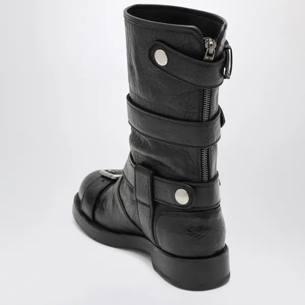 Dolce & Gabbana Leather Buckled Boots