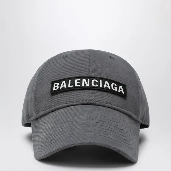 Balenciaga Cotton Drill Baseball Cap - Grey