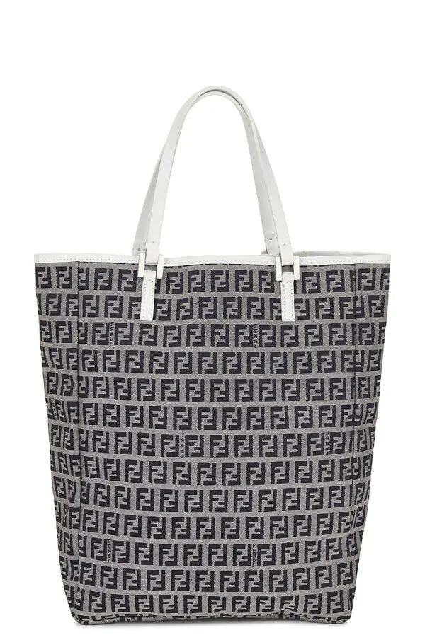 Fendi Zucchino Canvas Tote Bag - Blue