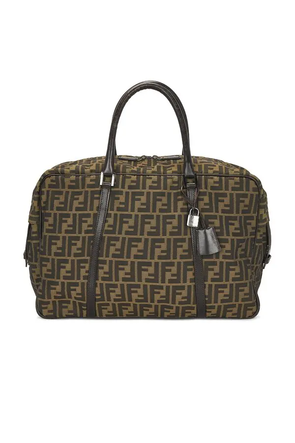 Fendi Zucca Boston Bag - Brown