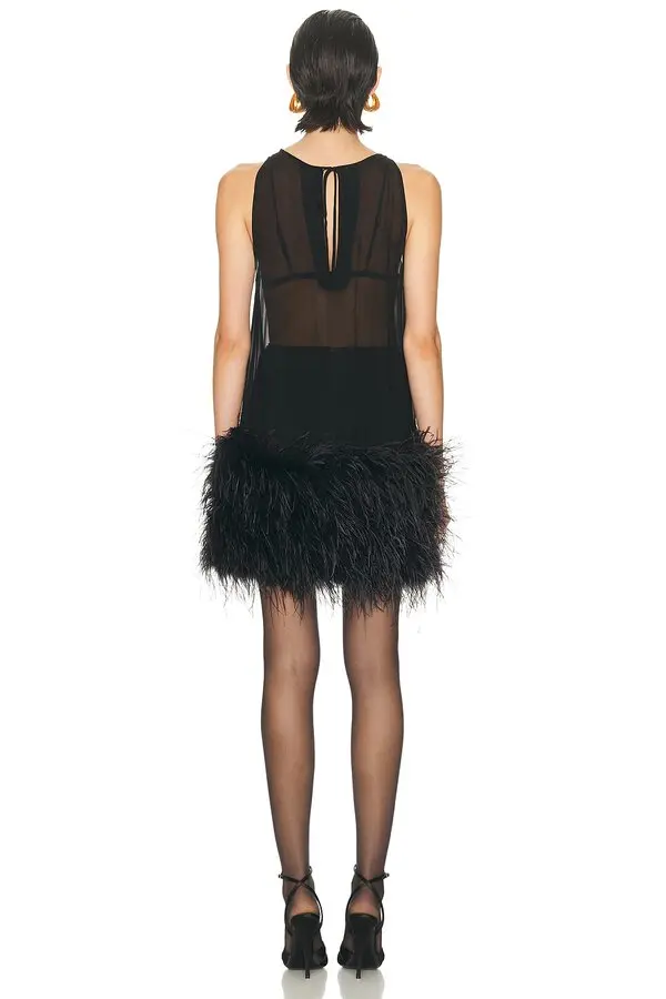 SANS FAFF Kendall Feather Mini Dress