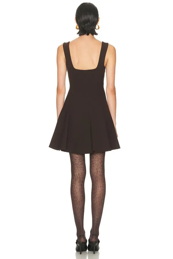 Simkhai Bronte Mini Dress - Chocolate
