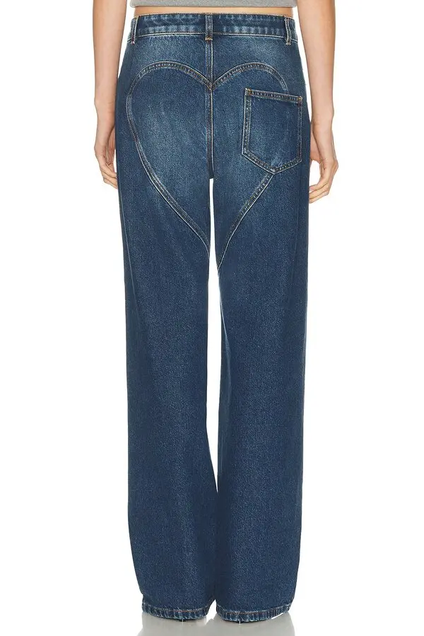AREA Crystal Chain Cutout Relaxed Leg