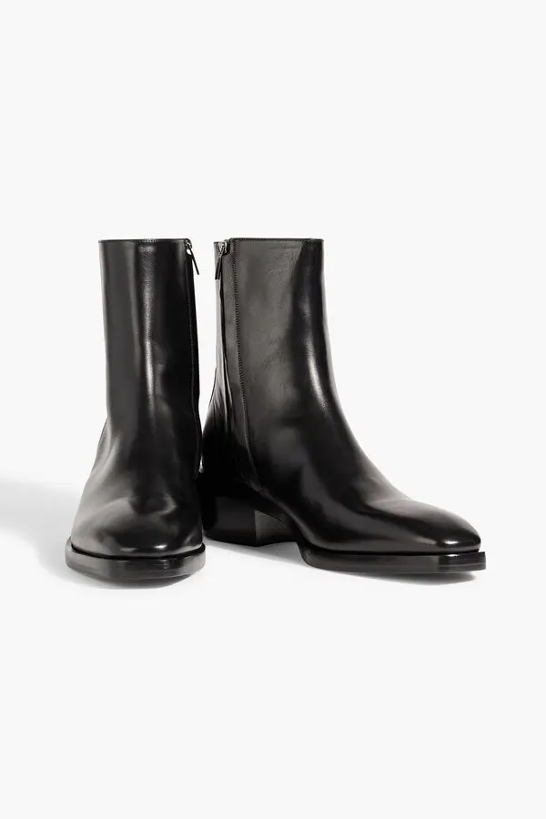 Ferragamo Fuerte Leather Ankle Boots Black Mens Ferragamo Mens Fuerte Leather Ankle Boots – Bluefly main image 4