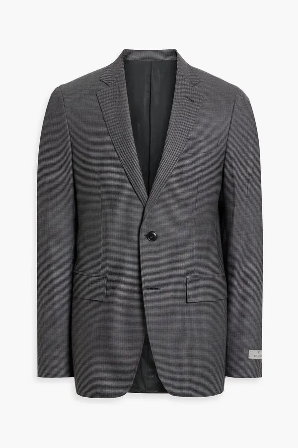Canali Woolblend Jacquard Blazer - Dark Gray