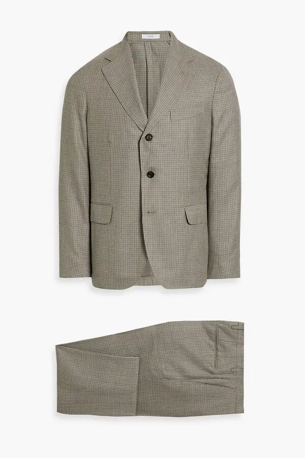 Boglioli Houndstooth Wool And Silkblend Suit