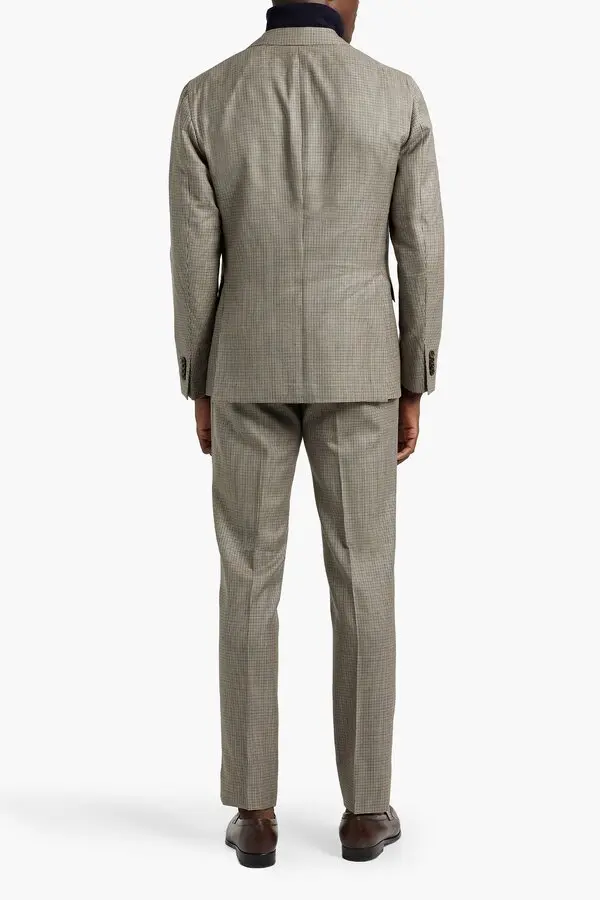 Boglioli Houndstooth Wool And Silkblend Suit