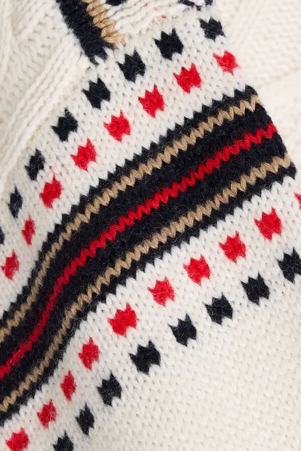 Autumn Cashmere Intarsia And Cable-knit Sweater