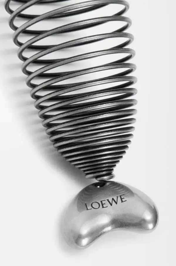 Loewe Oval Fish Charm - Aged Silver