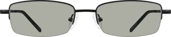 Zenni Lightweight Rectangle Half-rim Flex Titanium Eyeglasses - Black