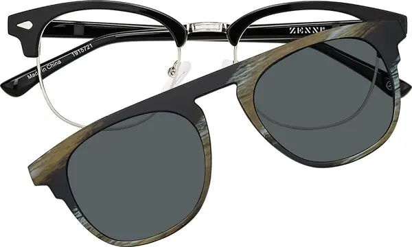 Zenni Browline Full Rim Frame Glasses - Black