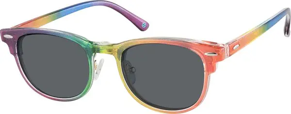 Zenni Browline Full Rim Frame Glasses - Rainbow