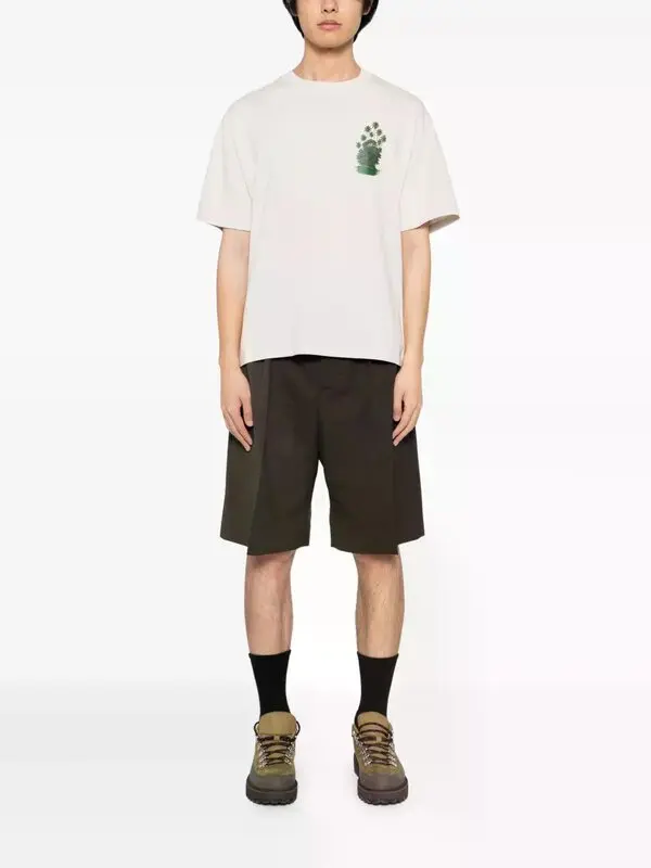 MELT Parrot-embroidered T-shirt - Grey