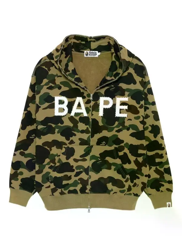 A BATHING APE Camouflage-print Hoodie - Green