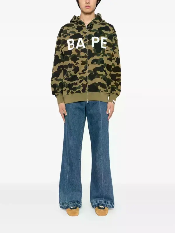 A BATHING APE Camouflage-print Hoodie - Green
