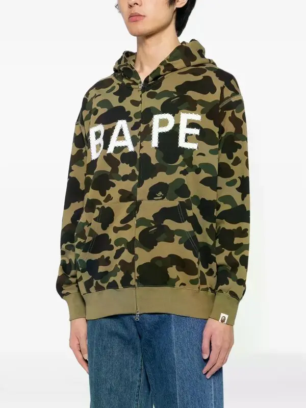 A BATHING APE Camouflage-print Hoodie - Green