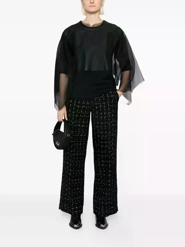 Karl Lagerfeld Logo-print Boucle Trousers