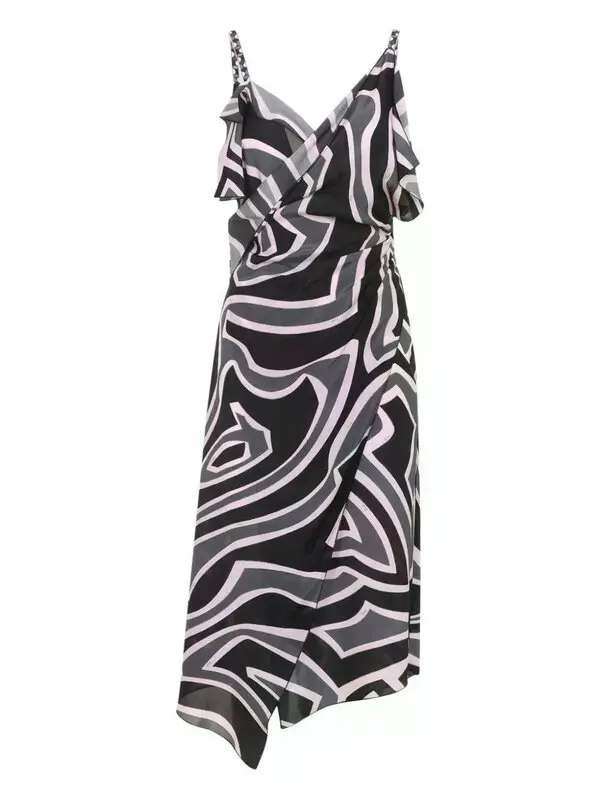 Emilio Pucci Labirinto-print Asymmetric Dress