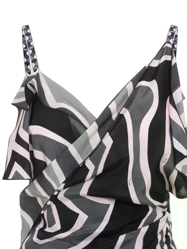 Emilio Pucci Labirinto-print Asymmetric Dress
