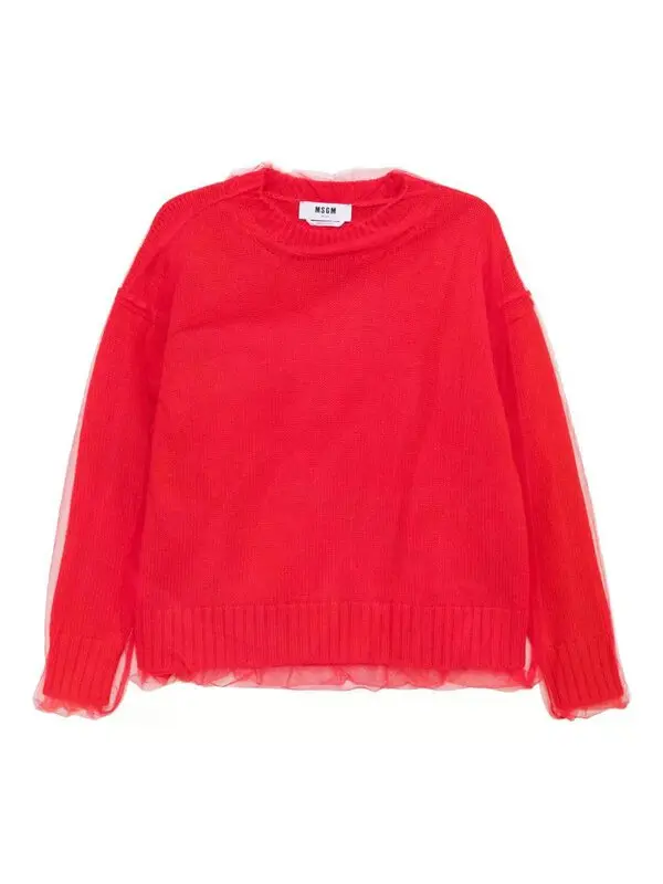 MSGM Tulle-overlay Jumper
