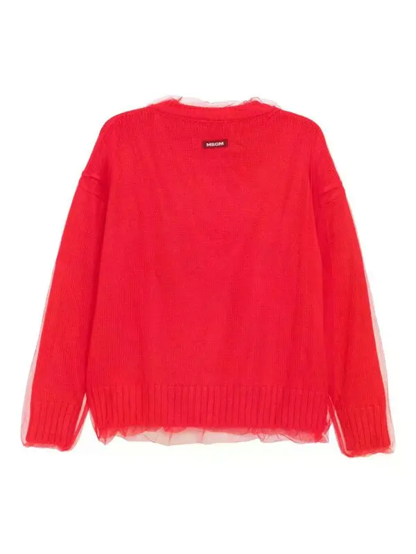 MSGM Tulle-overlay Jumper