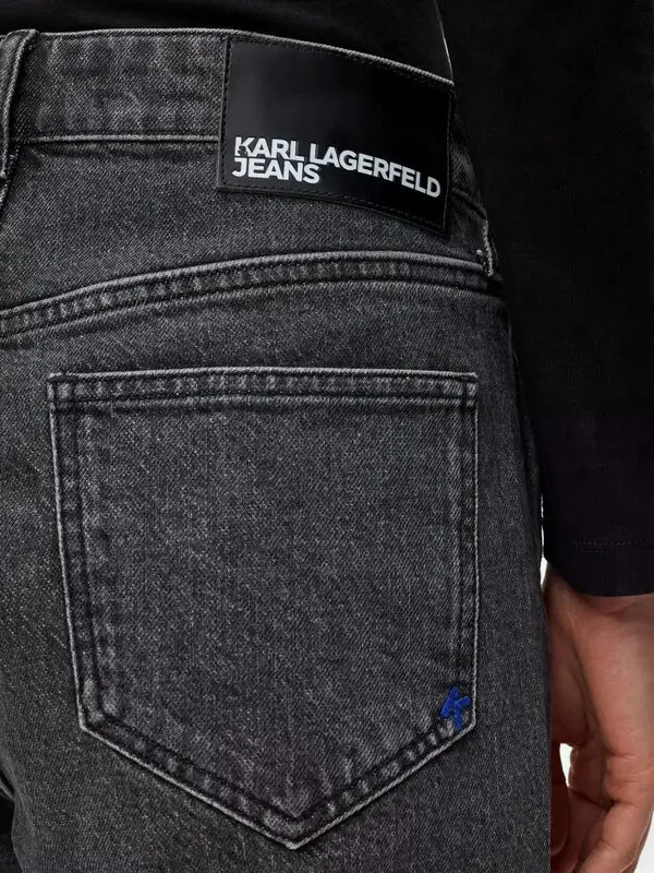 Karl Lagerfeld High-rise Straight Leg Jeans - Black