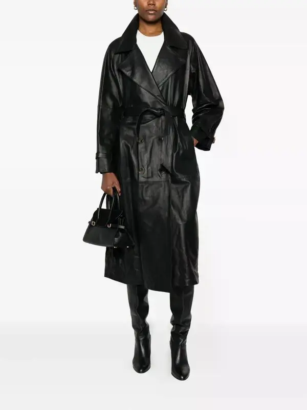 VICOLO Double-breasted Belted Coat